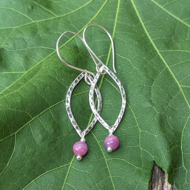 Sterling Silver Ruby Earrings - "Ruby Bridges" – Danare Designs